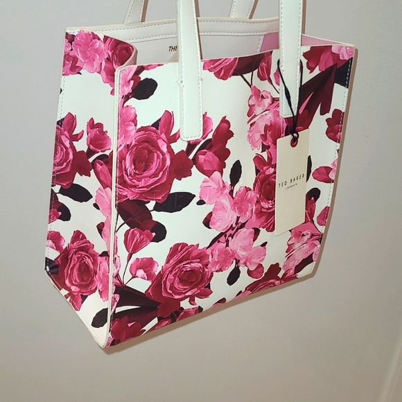 Ted Baker | Bags | Ted Baker Floral Purse White Pink Rose Print Nwt See ...